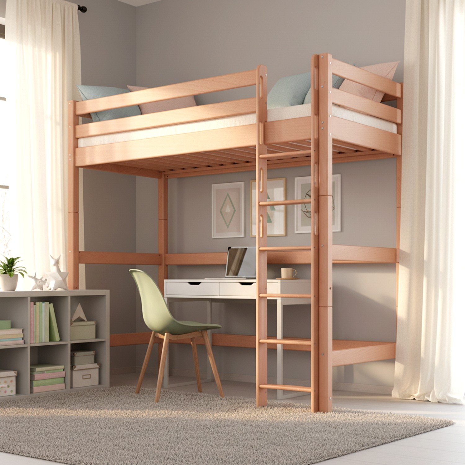 Hochbett Holz Massiv